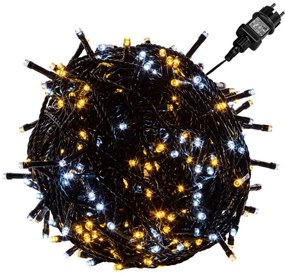 VOLTRONIC® 67600 Vánoční řetěz - 60 m, 600 LED, teple/studeně bílý