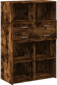 Skříň highboard kouřový dub 80 x 42,5 x 124 cm kompozitní dřevo 3281389