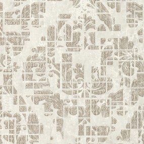 Béžová vliesová zámecká tapeta, Ornamenty, 28707, Kaleido, Limonta