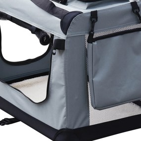 Přepravní box fudajo – 50 × 35 × 35 cm, šedá (63349)