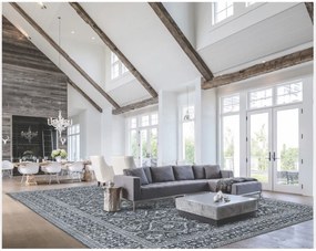 Diamond Carpets India, Ručně vázaný kusový koberec Diamond DC-HALI B Grey/silver, 140x200, šedá, chodba / předsíň