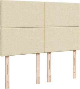 Box spring postel s matrací krémová 140x190 cm textil 3292049