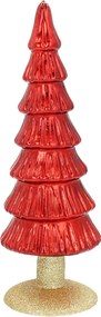 Dekorace Red Christmas Tree 36cm