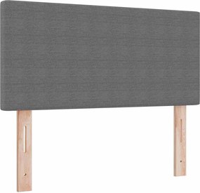 Postel s boxspringem s čelo Světle šedá a bílá 100 x 200 cm 3337499