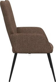 Relaxační židle hnědá textil 327944