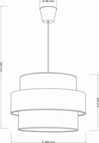 BRILAGI - Lustr na lanku SPACE 1xE27/60W/230V pr. 40 cm béžová/krémová