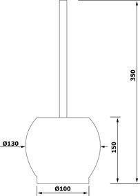 Sapho, WC štětka na postavení, broušený nerez, GA1311