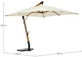 BIZZOTTO Slunečník CAPUA natural 3x4m 0795478