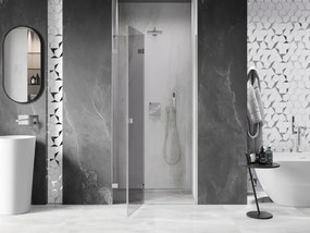 Mexen, Mexen Lunar levé otočné sprchové dveře 75 cm, transparentní, broušený nikl - 834-075-000-97-00-L