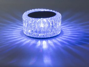 Verk Group Křišťálová stolní lampa vedla rgb usb dálkové ovládání