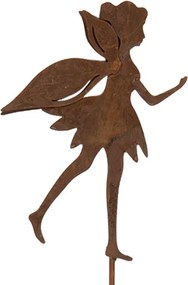 Rustikální rezavý zápich zahradní víla Fairy Rust - 9*1*42 cm