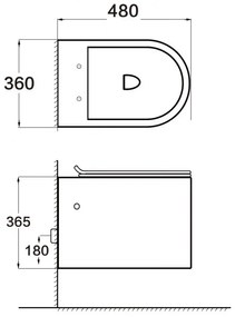 Mexen SOFIA Rimless závěsná wc mísa se sedátkem s pomalým zavíráním, 49 x 37 cm, bílá, 30544000