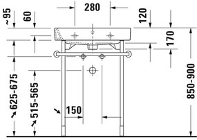 Duravit Happy D.2 - umyvadlo, 60 x 50,5 cm, 1 otvor pro baterii, D 2318600000