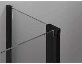 Mexen, Mexen Mist L Duo výklopný sprchový kout 110 x 95 cm, průhledný, černý - 8A4L-110-095-70-00