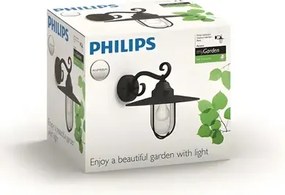 Philips Pasture černá / Venkovní nástěnné svítidlo / bez zdroje / E27