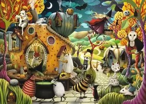 RAVENSBURGER Puzzle Šťastný Halloween / 1000 dílků / 70x50 cm