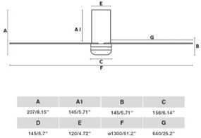 FARO 33828 - Stropní ventilátor PUNT TUB M bílá pr. 130 cm + dálkové ovládání