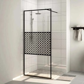 vidaXL Zástěna do průchozí sprchy čiré ESG sklo 90 x 195 cm [151029] Barva: Černá
