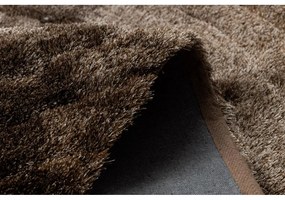 Luxusní kusový koberec shaggy Flimo hnědý 160x220cm