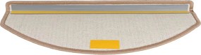 Schodové rohože 20 ks 65 x 24 x 4 cm světle hnědé, půlkulaté, velké 3365791