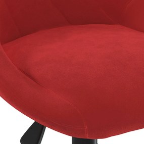 Otočná kancelářská židle vínová samet 335490