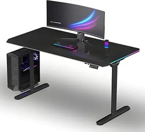 ULTRADESK Quest černá / Herní stůl / 140 x 70 x 72 - 120 cm / nastavit