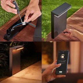 Venkovní sloupkové svítidlo Philips Hue Nyro 17455/30/P7 2000K-6500K RGB