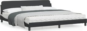 vidaXL Rám postele s čelem 200x200 cm umělá kůže [373258] Barva: Bílá a černá