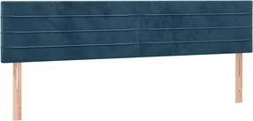 Box spring postel s matrací a LED tmavě modrá 160x200 cm samet 3134475