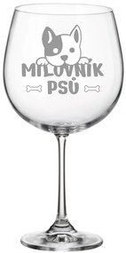 Dekorant Sklenička na víno pro pejskaře MILOVNÍK