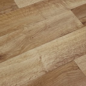 Spoltex, PVC podlaha - lino Ontario Natural, na míru, šíře 4m, hnědá, filc, chodba / předsíň