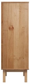 Příborník OTTA hnědý a šedý 85x43x125 cm masivní borové dřevo,  351307