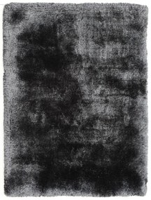 Kusový koberec jednobarevný Shaggy Plush Slate tmavě šedý / černý Rozměr: 140x200 cm