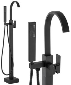 Erga Enzo, volně stojící vanová baterie h-1090, černá matná, ERG-YKA-BS.ENZO-BLK