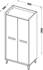 Studentský pokoj WINSOR 1, bílá/olše