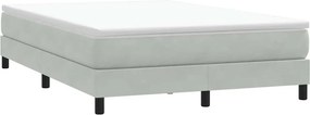 Box spring postel s matrací světle šedá 160x210 cm samet 3315927