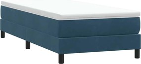 Postel Box Spring bez matrace tmavě modrá 100x220 cm samet 3315865