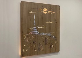 Li-Go "Ještěd" světelný obraz 230V 90x110cm provedení povrchu: dub světlý