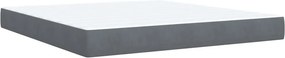 Box spring postel s matrací tmavě šedá 180x200 cm samet 3286391