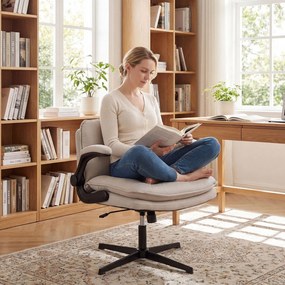 Costway Ergonomická kancelářská židle, výškově nastavitelná psací židle