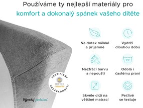 Froté prostěradlo do dětské postýlky meruňkové 70x140 cm