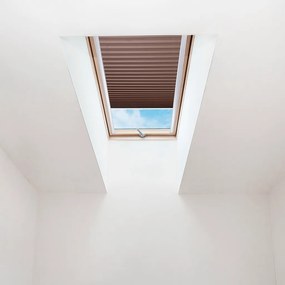 Roleta Plisé na střešní okna, Průsvitná, Kávová, P 023 , 30 x 110 cm
