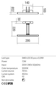 Redo 01-3468 - LED Obrazové svítidlo IKON LED/7,3W/230V 29,5 cm CRI 92 bílá