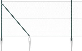Hexagonální plot s podpěrou 10 x 1,4 m Ocel potažená PVC Zelená 3353067