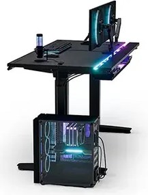 ULTRADESK Vortex černá / Herní stůl / 140,5 x 70 cm / 72-122 cm / nast