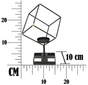 Černý svícen ze železa Mauro Ferretti Square