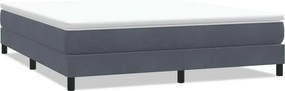 Postel Box Spring bez matrace Dark Grey 180x220 cm samet 3315886