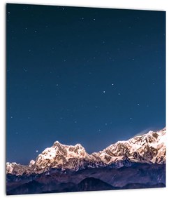 Obraz hor a noční oblohy (30x30 cm)