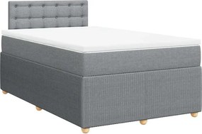 Box spring postel s matrací světle šedá 120x190 cm textil 3289709