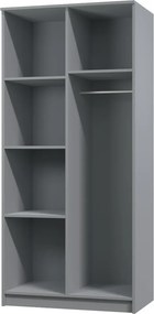 IDZ Šatní skříň OMEGA II 2D 19, 80 cm Bílá/Grafit